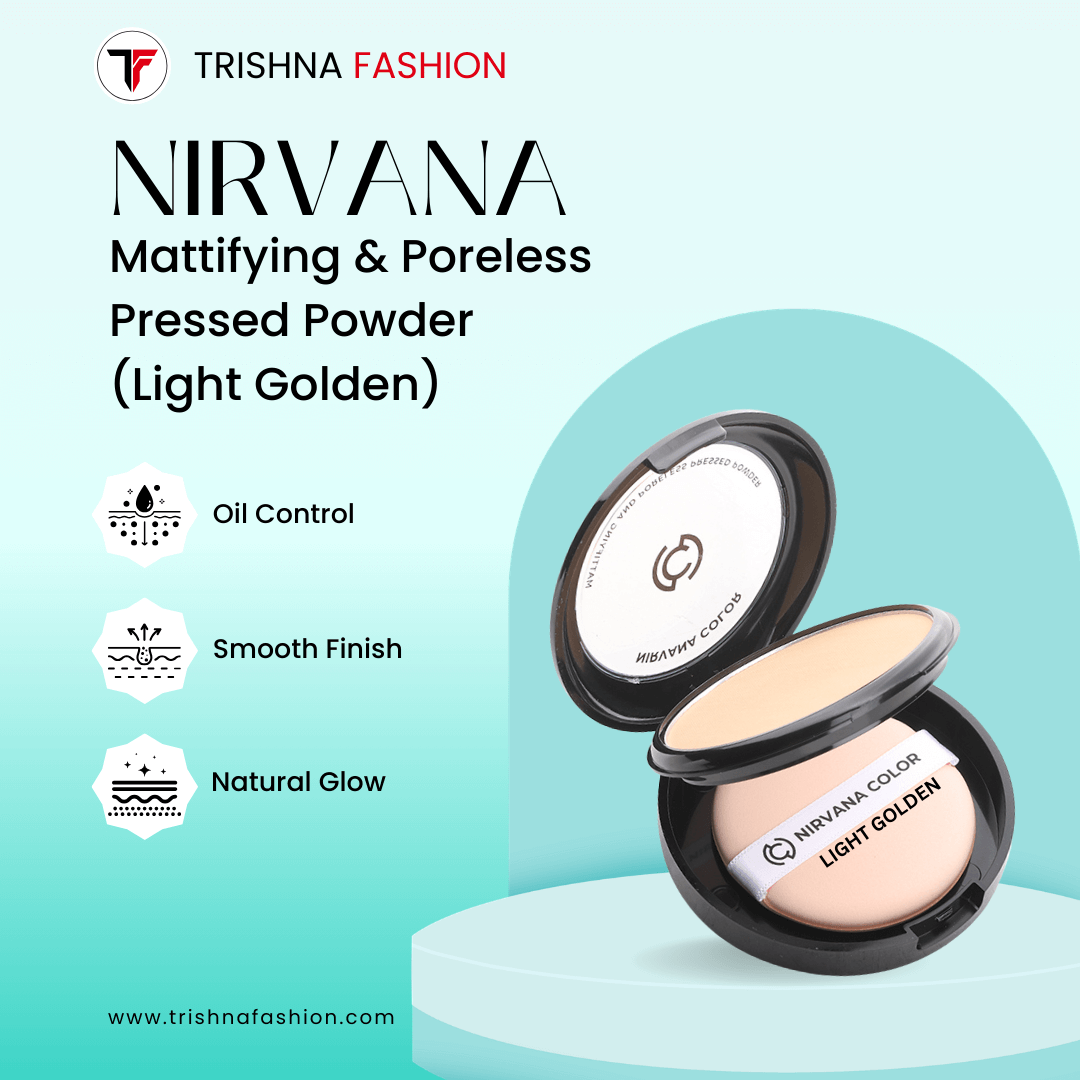 Nirvana Color Mattifying Pressed Powder Light Golden – Poreless Oil ...